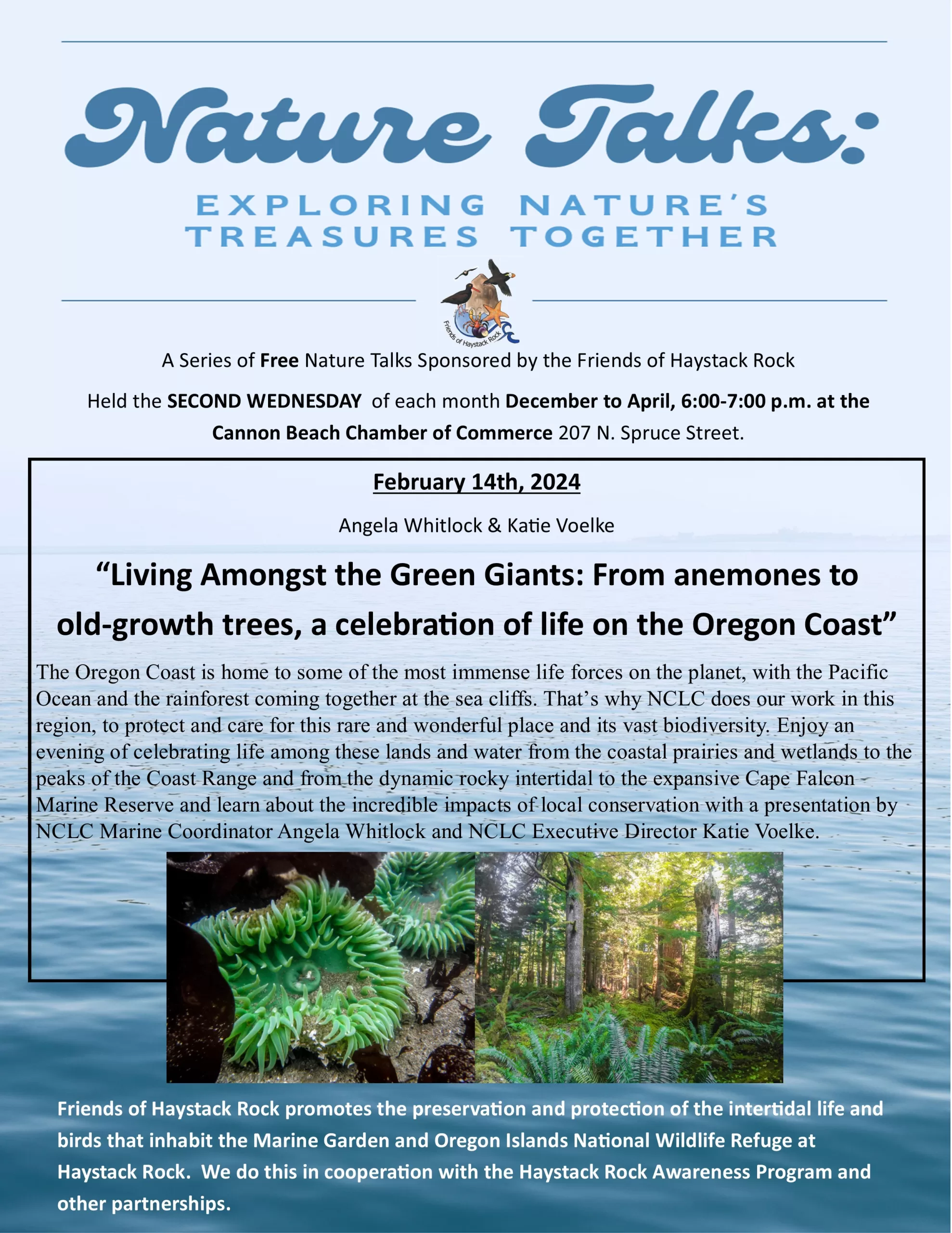 Friends of Haystack Rock Nature Talks: Exploring Nature’s Treasures Together – “Living Amongst ...