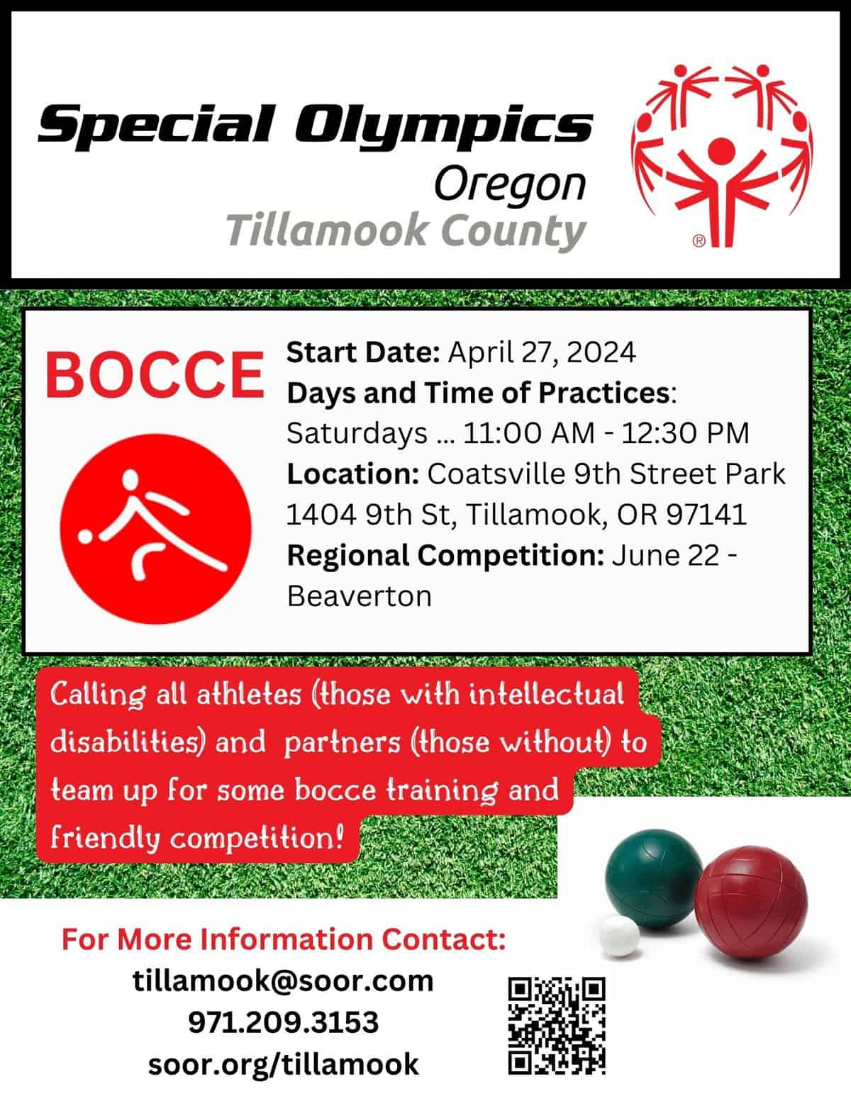 Bocce, Anyone? Join Special Olympics Tillamook for Bocce Training ...