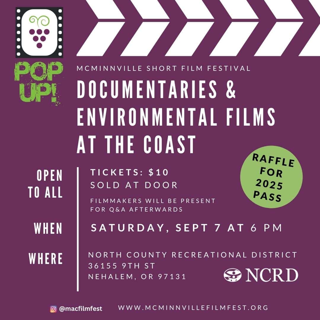 Short Film Night Returns to Nehalem Sept. 7th at North County ...