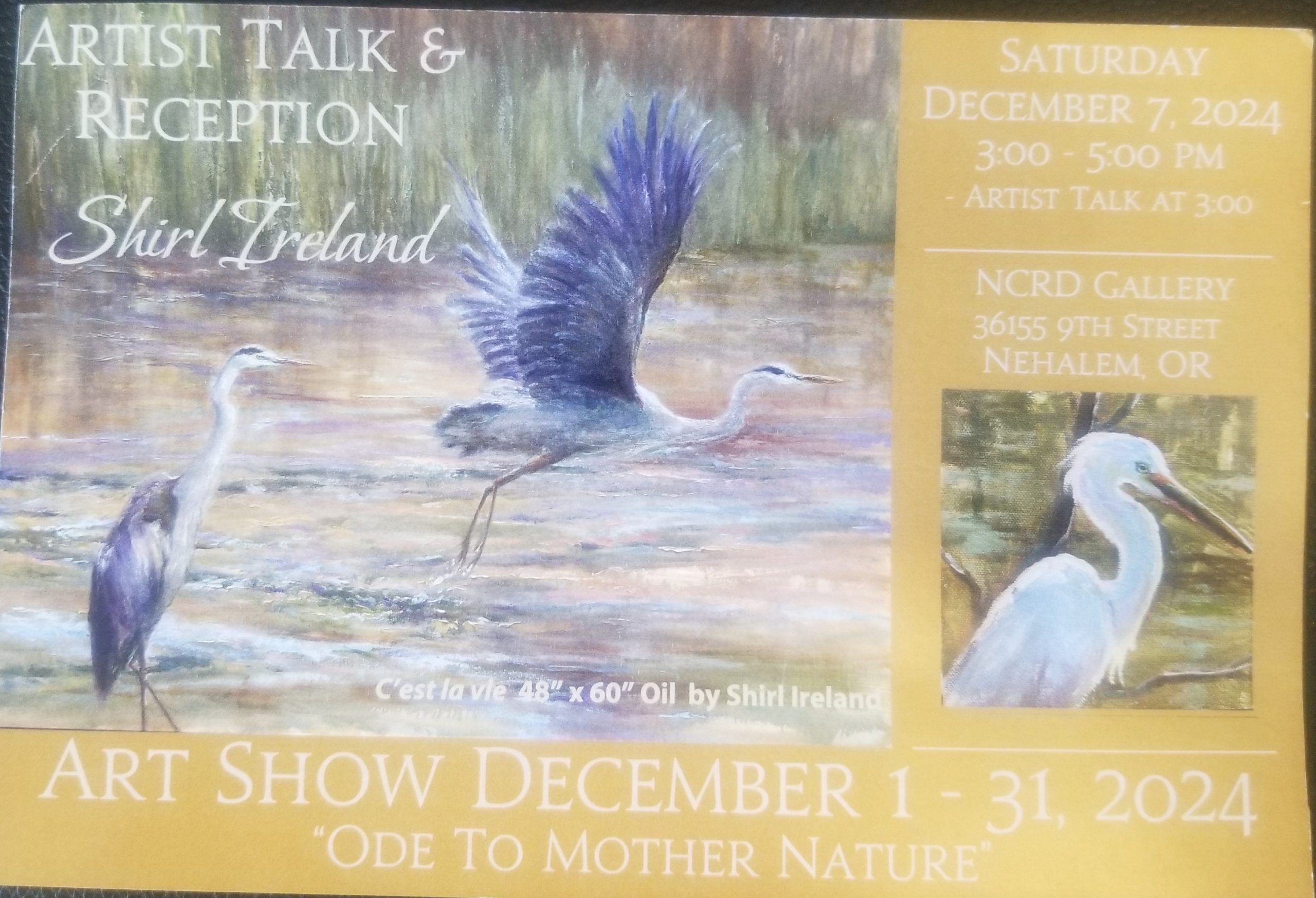 FIRST OREGON EXHIBIT: Shirl Ireland’s “Ode to Mother Nature” at North ...