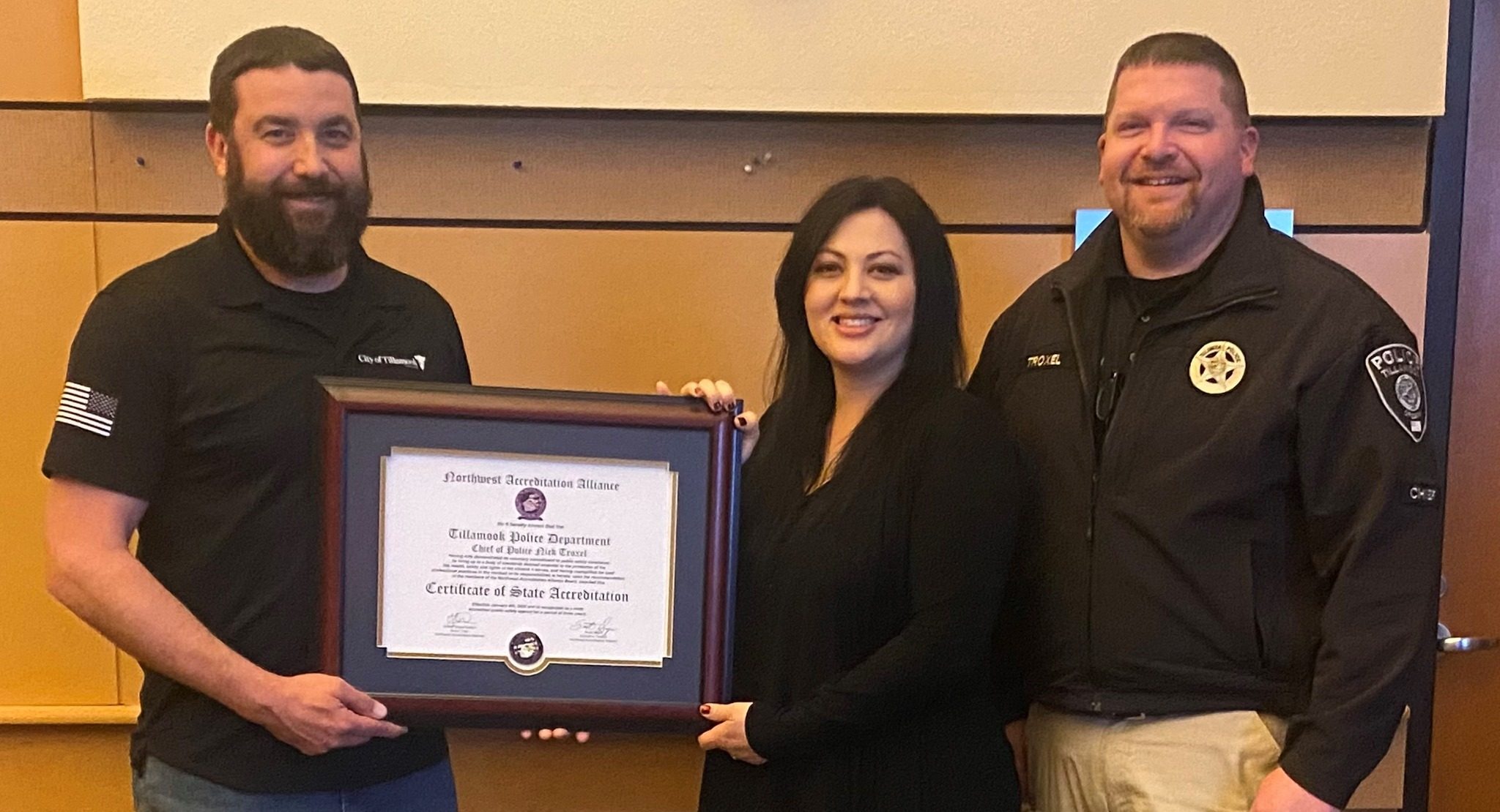 Tillamook Police Department Receives Law Enforcement Accreditation from Northwest Accreditation ...
