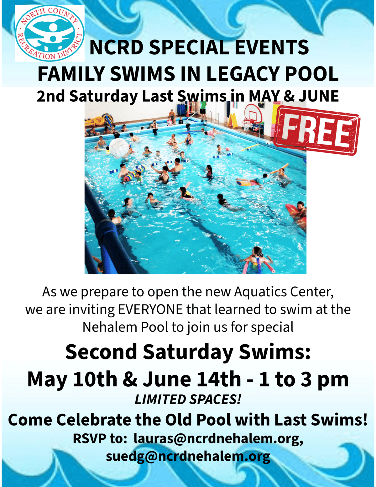 Exciting News for North County Recreation District – Congratulations to ...