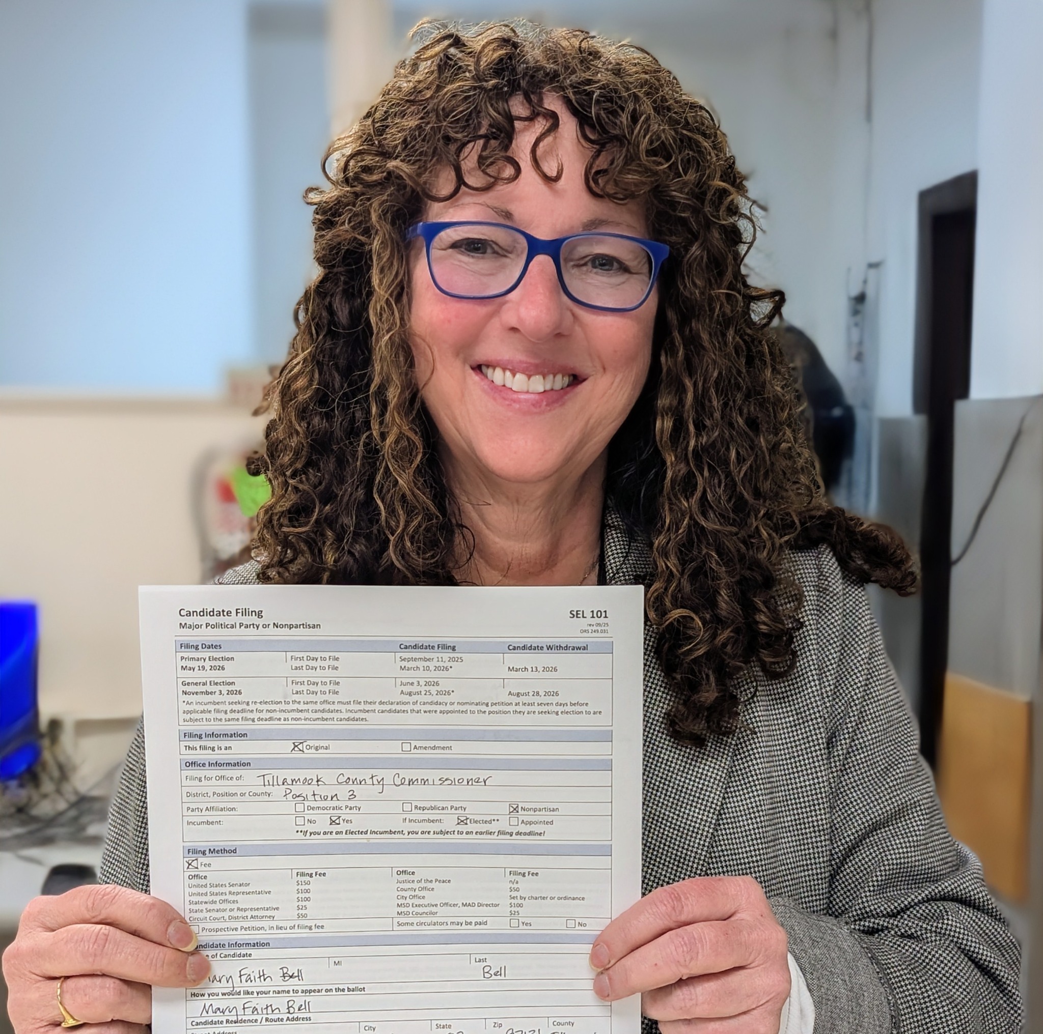 Mary Faith Bell Announces Run for Re-Election for Tillamook County ...