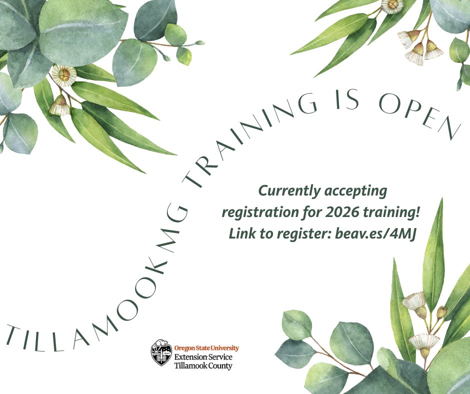 Tillamook County Master Gardener Training 2026 – Register today!! – Tillamook County Pioneer