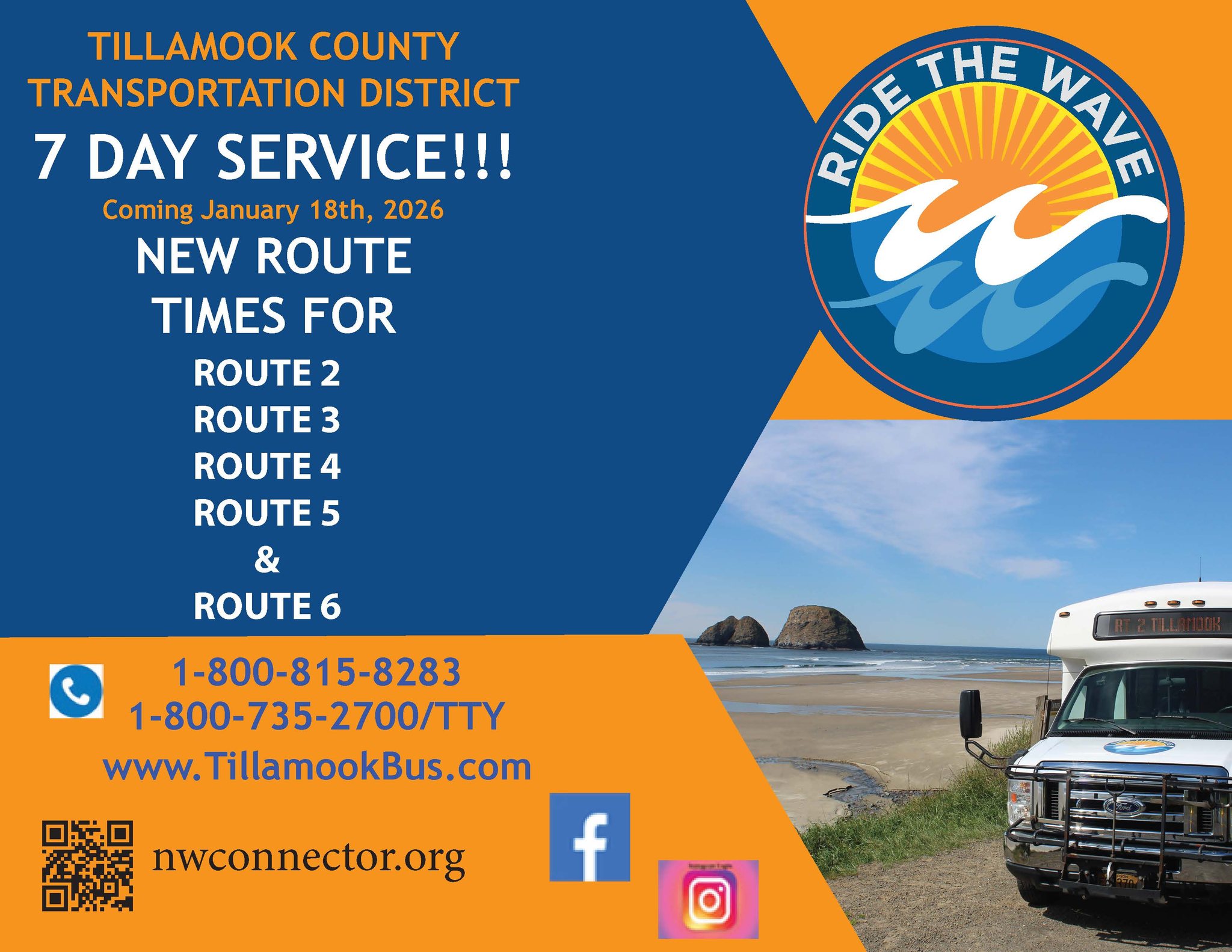 TILLAMOOK COUNTY TRANSPORATION DISTRICT: THE WAVE ANNOUNCES MORE ROUTES ...